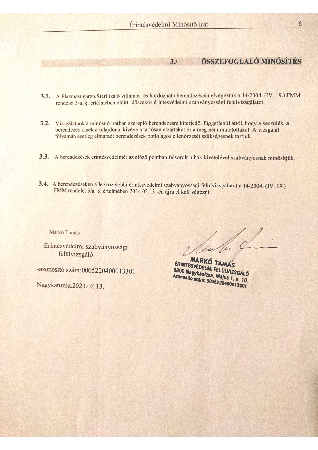 Certficates - Rife Plasma
